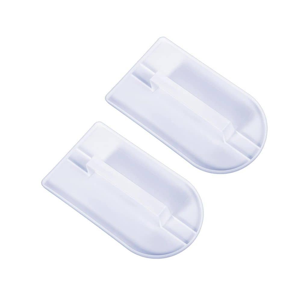 2-Pack White ABS Plastic Fondant Smoother Tool with Ergonomic Grip for ...
