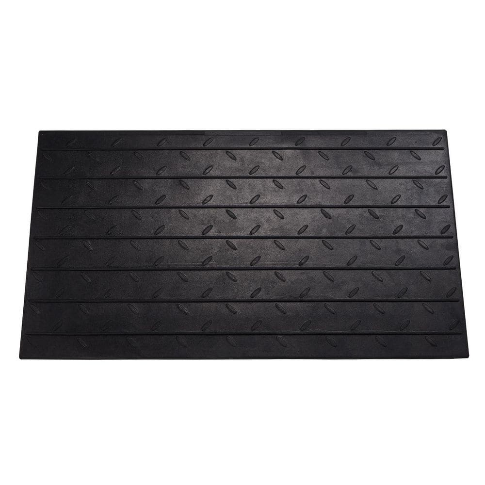 Karl home 42 in. x 24 in. x 3 in. Black Rubber Threshold Speed Ramp ...