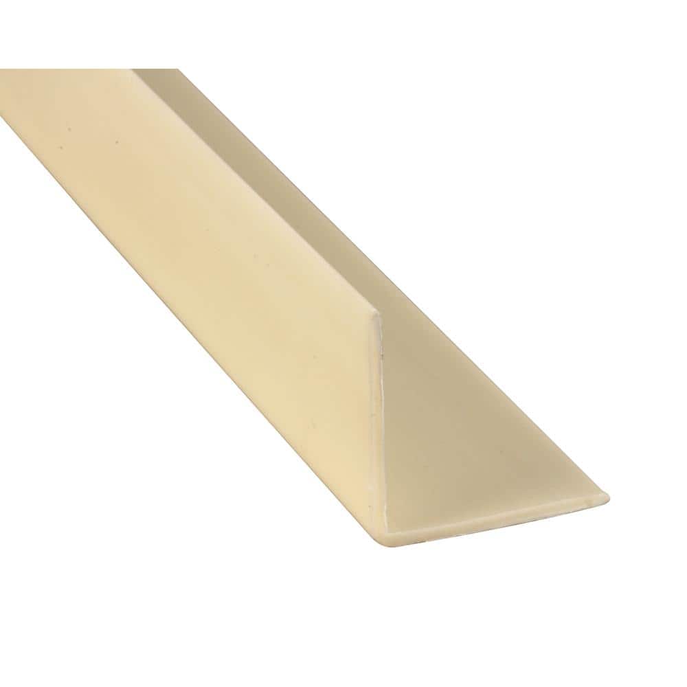 Prime-Line 1-1/8 in. x 48in. Corner Shield Blank in Almond (5-Pack ...