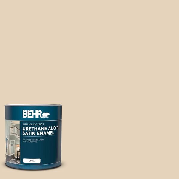 BEHR 1 qt. #ECC-53-1 Mown Hay Satin Enamel Urethane Alkyd Interior ...
