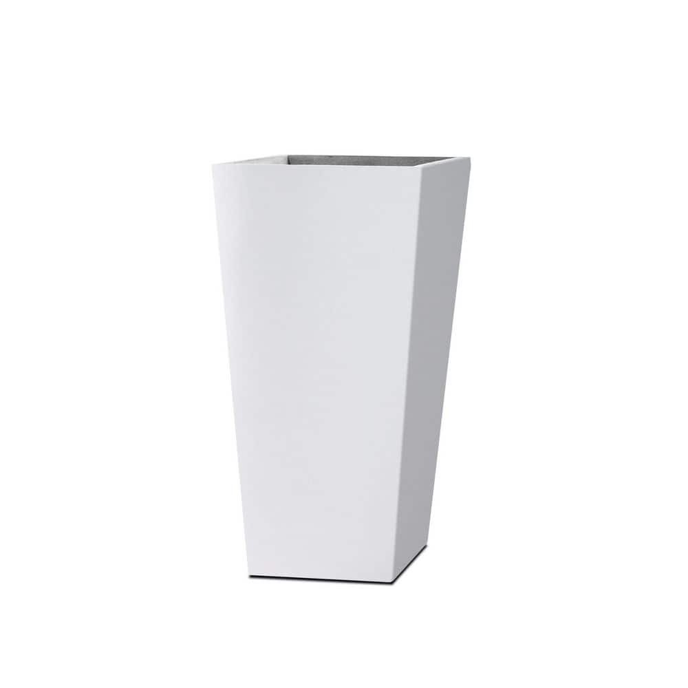 Reviews for KANTE 24"H Pure White Tall Tapered Concrete Planter with ...
