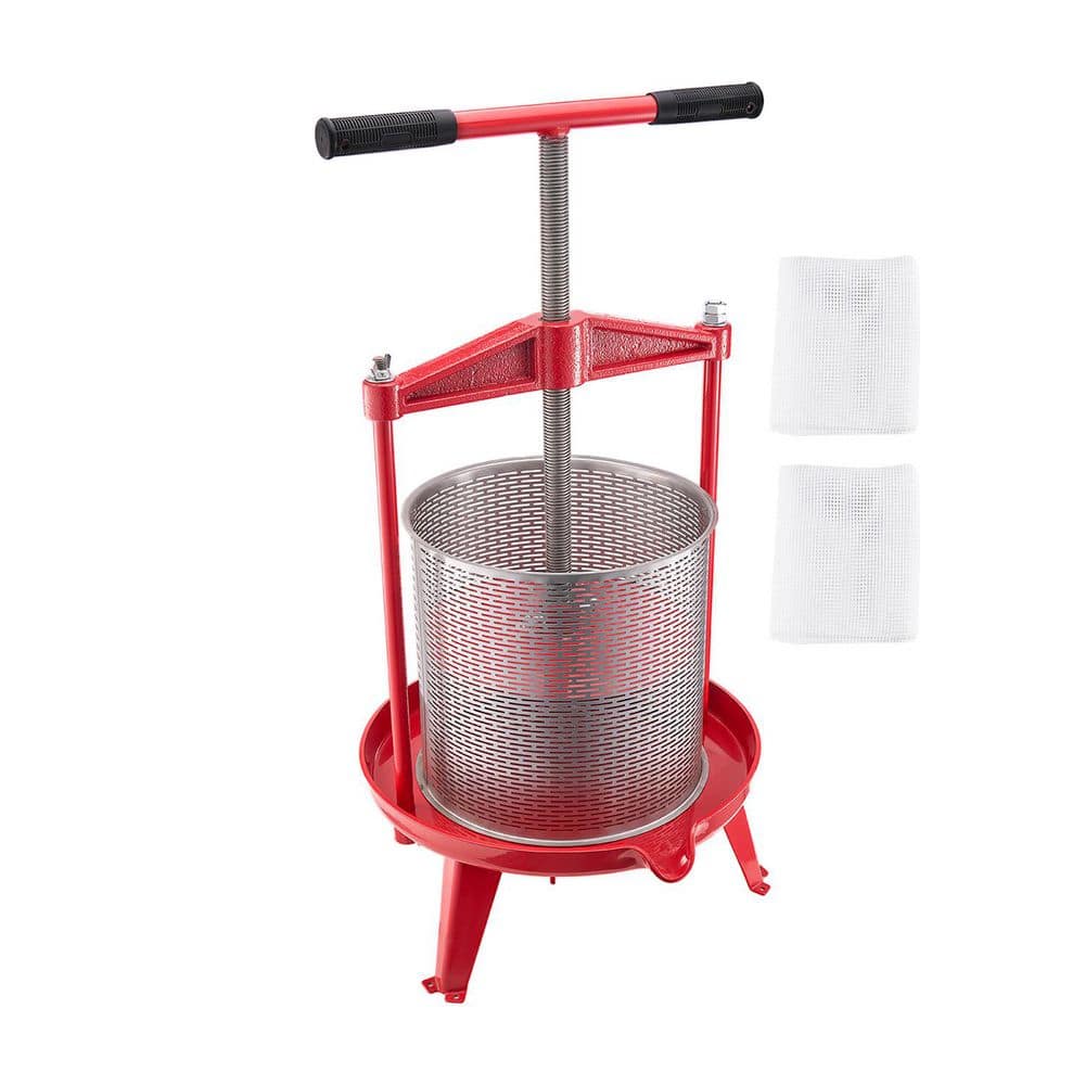 SVOPES 3.69Gal/14L Fruit Wine Press, Stainless Steel Basket with Cross-Beam, Manual Cider ...