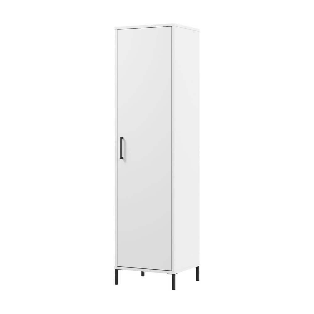 Bush Furniture Soho White Engineered Wood 16.85 in. Pantry Cabinet with ...