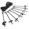 King Canopy 8-Piece Ground Anchor Kit,15in. Steel Powder Coated, Auger ...