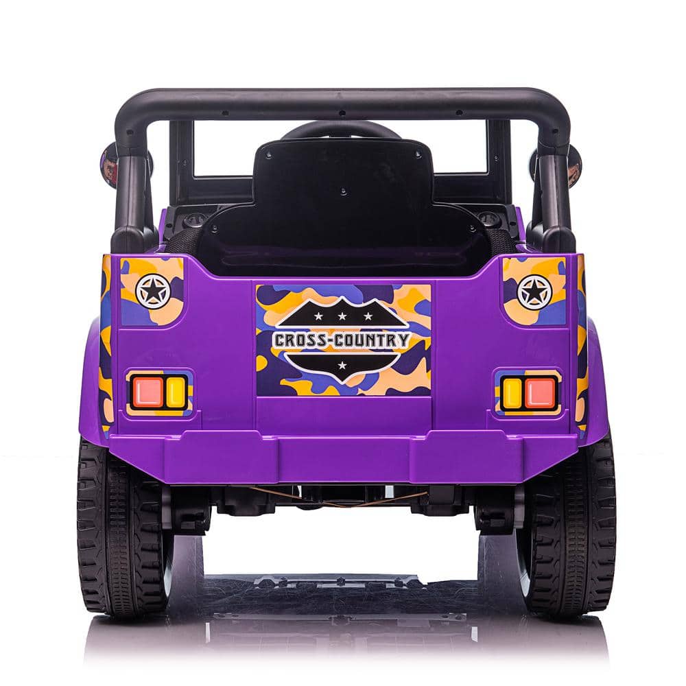 Tunearary 12-Volt Children's Purple Electric Toy Car for 3-6 Ages ...
