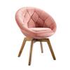 Lucky-Angel APOLLO Pink Velvet Tufted Round Swivel Accent Chair CC018-1 ...