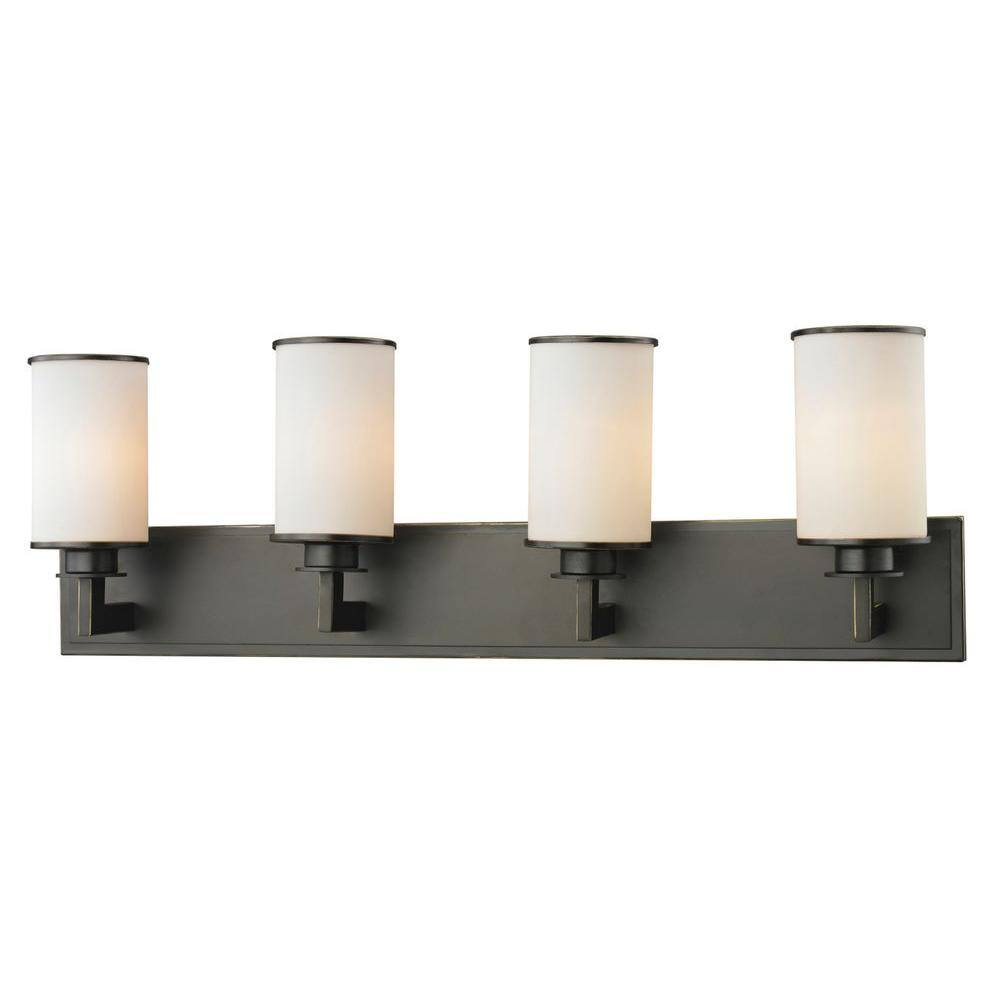 Savannah 31.5 in. 4-Light Olde Bronze Bath Vanity Light 413-4V - The ...