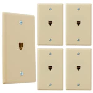 Newhouse Hardware White 1-Gang Telephone Jack Data Jack Wall Plate ...
