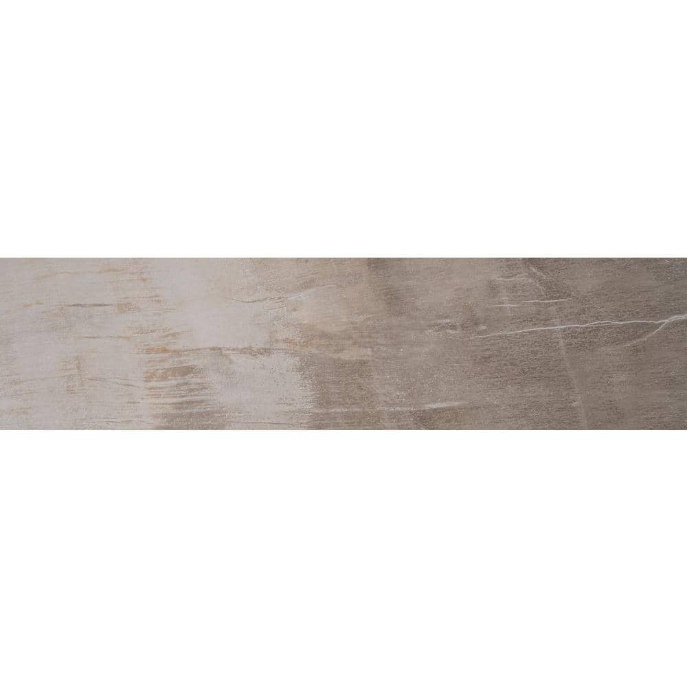 MSI Fossil Beige 6 in. x 24 in. Glazed Porcelain Floor and Wall Tile ...