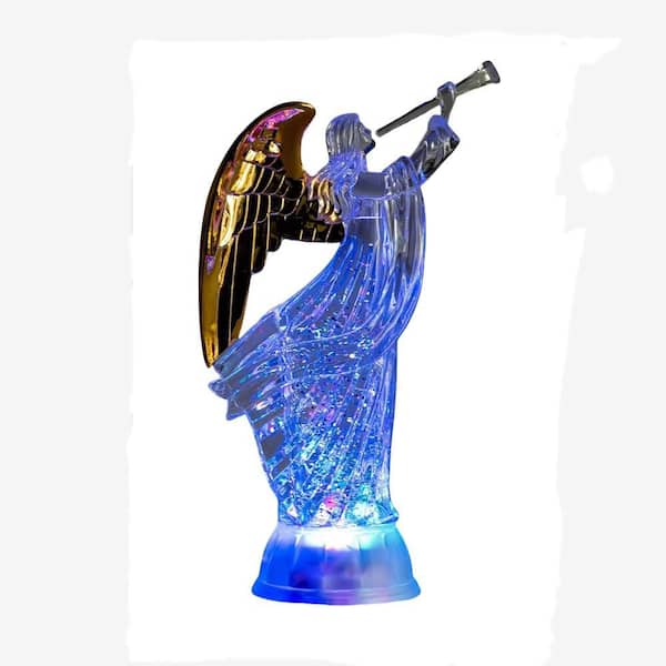 Clear 6 in. x 12 in. Acrylic Angel Trumpet Statue Figurine LINBQ151 ...