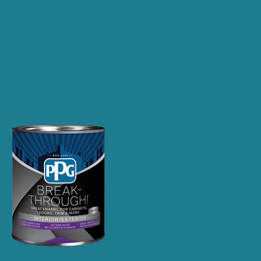Break-Through! 1 qt. PPG1150-6 Bermuda Semi-Gloss Door, Trim & Cabinet ...
