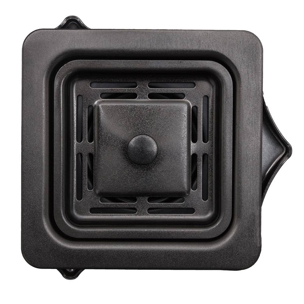 S STRICTLY KITCHEN + BATH Black Stainless Steel Square Garbage Disposal ...