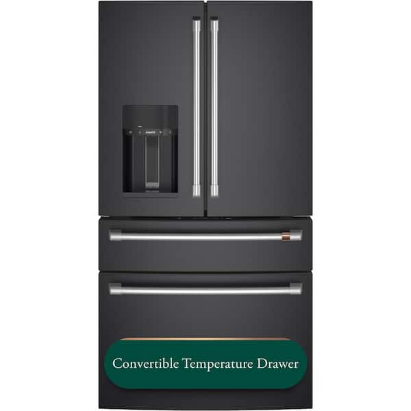 Cafe 28.7 cu. ft. Smart Four Door French Door Refrigerator in Matte ...