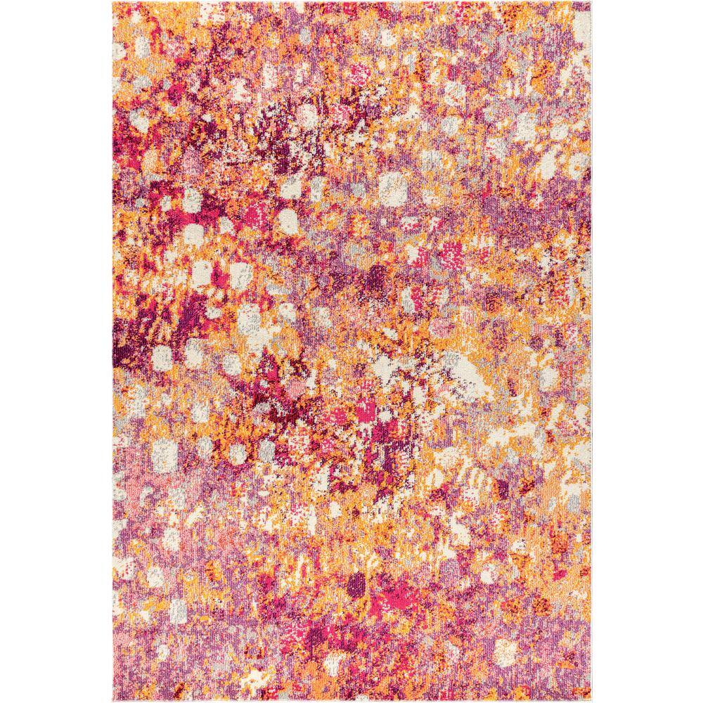 JONATHAN Y Contemporary Pop Modern Abstract Pink/Orange 4 ft. x 6 ft ...
