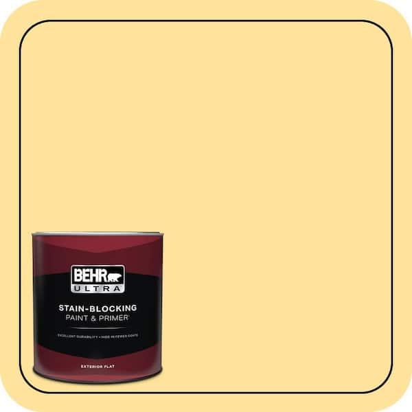 BEHR ULTRA 1 qt. #P290-3 Roasted Corn Flat Exterior Paint & Primer ...