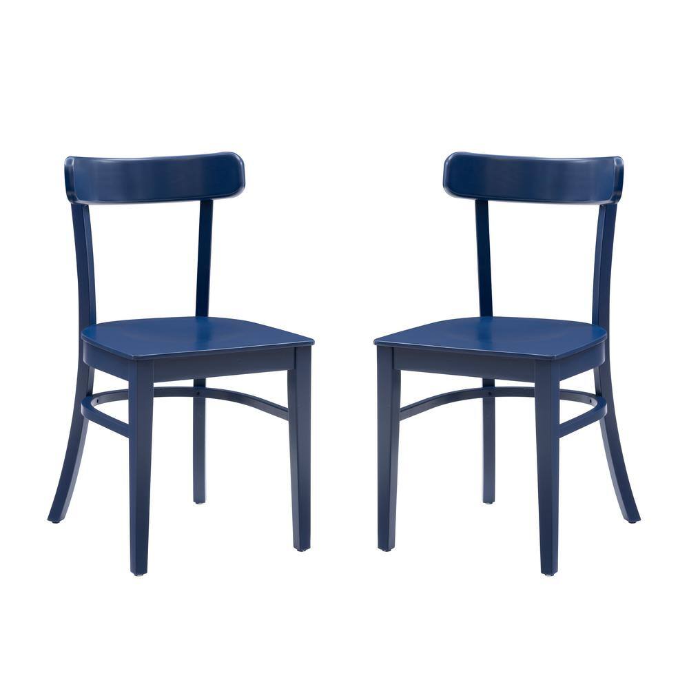Linon Home Decor Jefferson Navy Chair withwood seat THDAC04227 - The ...