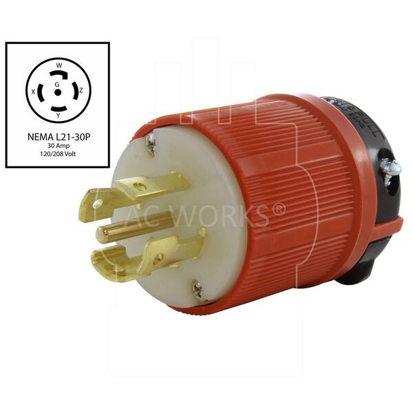 AC WORKS NEMA 20 Amp 3 Phase 120 208 Volt 3PY 5 Wire 50 OFF AC WORKS NEMA 20 Amp 3 Phase 120 208 Volt 3PY 5 Wire 50 OFF