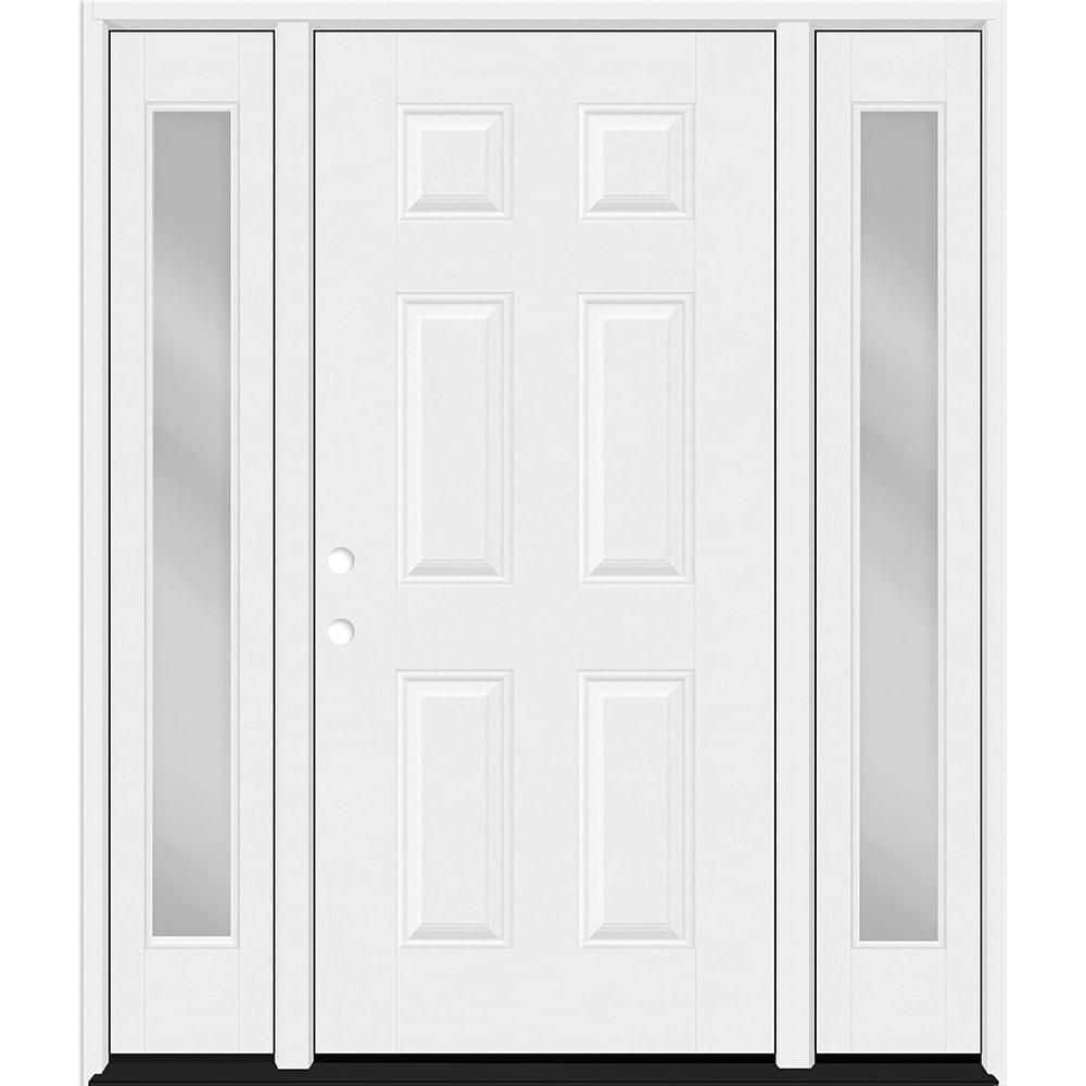 Steves & Sons Regency 60 in. x 80 in. 6 Panel RHIS Unfinished White ...