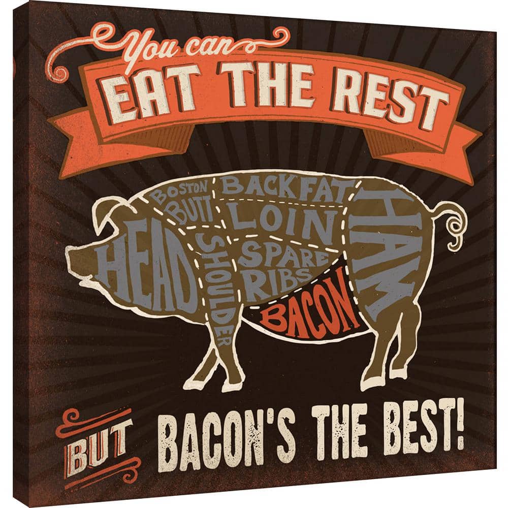 PTM Images 15 in. x 15 in. ''Best Bacon'' Printed Canvas Wall Art 9 ...