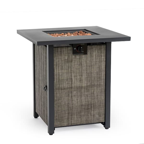 Portable Fire Pit, 28 in. Outdoor Fireplace w/ Sliding Door SRFP2822-HD ...