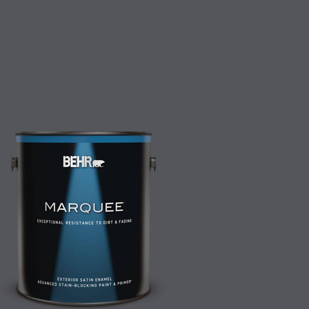 BEHR MARQUEE 1 gal. #N510-6 Orion Gray Satin Enamel Exterior Paint ...