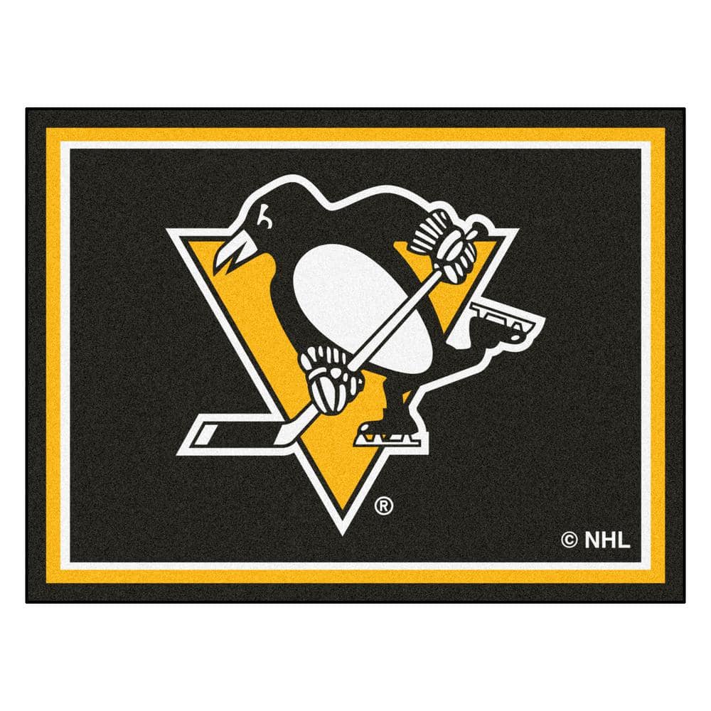 FANMATS NHL Pittsburgh Penguins Black 8 ft. x 10 ft. Indoor Area Rug ...