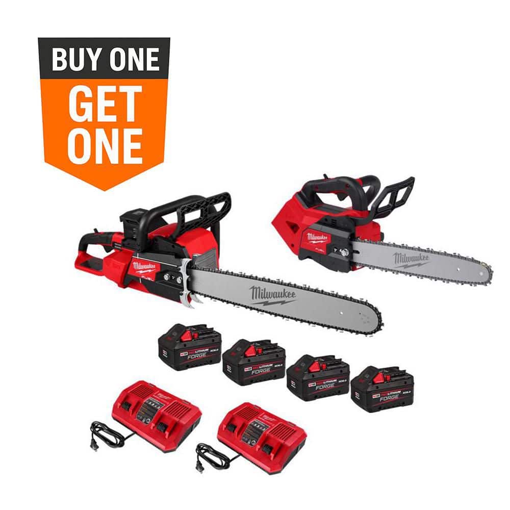 Milwaukee M18 FUEL 18V Brushless Cordless 20 in. Dual Battery Chainsaw ...