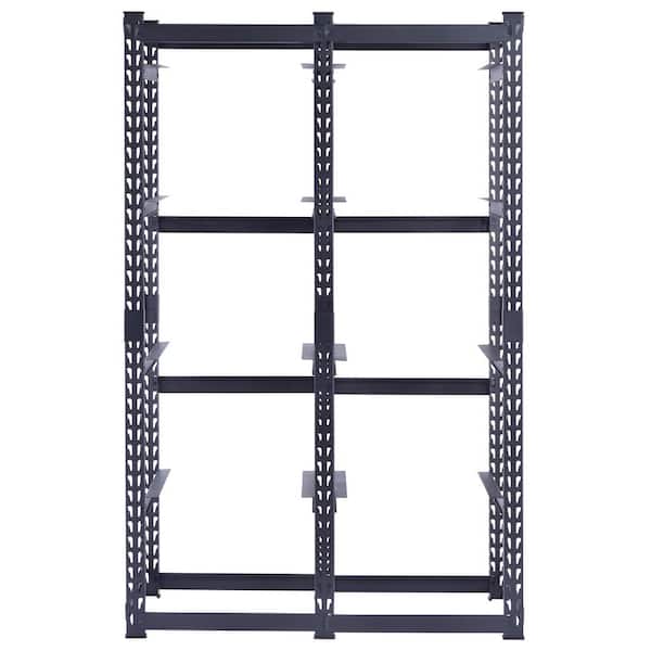 Husky 10-Tote Metal Storage Rack for HDX 14 and 27 Gal. Totes (50 in. W ...
