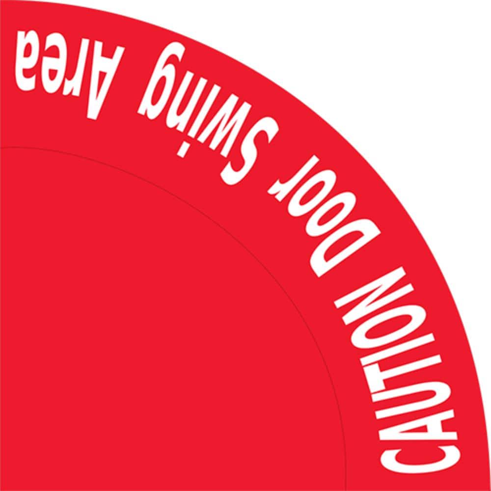 Mighty Line 36 in. Red Caution Door Swing Area Industrial Strength ...