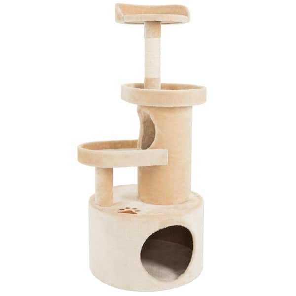 Petmaker Tan 4-Tier Cat Tree Condo with Scratching Post M320131 - The ...