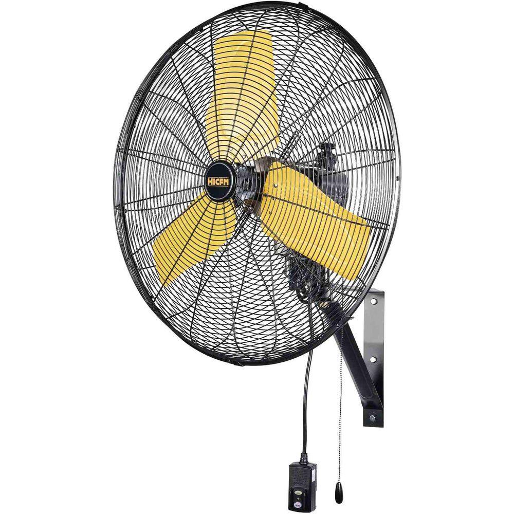 24 in Safety Black Outdoor Oscillating Wall-Mounted Fan: Weatherproof ...
