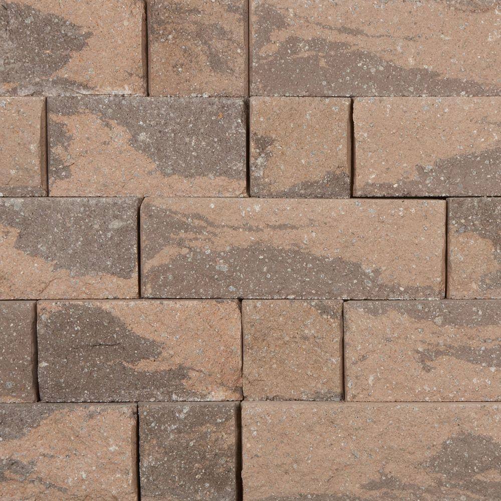 Pavestone Regal Stone Pro Rock Face 8 in. H x 12 in. L x 18 in. W Tan ...
