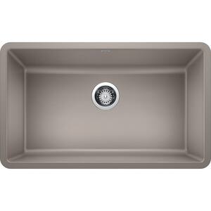 Blanco PRECIS Undermount Granite Composite 30 in. Single Bowl Kitchen ...