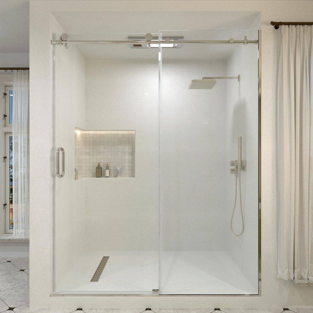 Hermitage Bath Ephemeral 60 in. W x 76 in. H Sliding Framed Shower Door ...