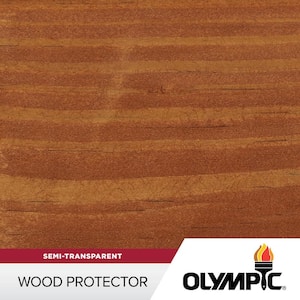 Olympic Wood Protector 1 gal. ST-2022Russet Exterior Semi-Transparent ...