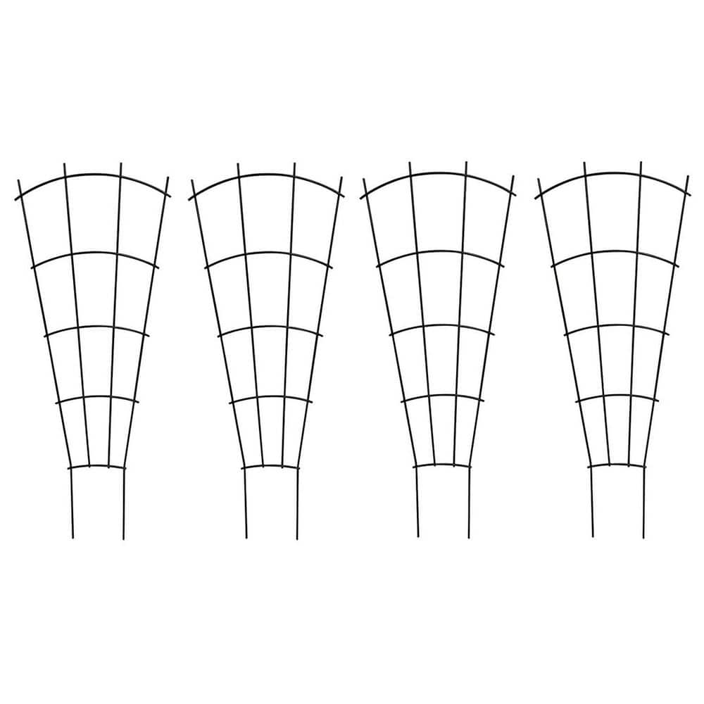 SenQWFa 23.6 Inch Metal Fan Shape Trellis 4 Pack for Climbing Plants ...
