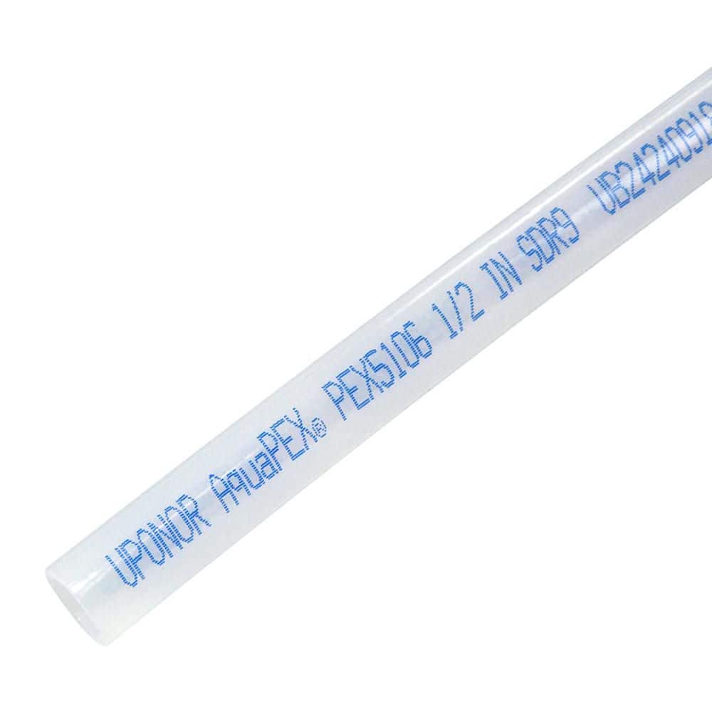 Uponor AquaPEX 1/2 in. x 10 ft. Straight Length White with Blue Print ...
