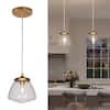 Uolfin Rustic Dark Gold Industrial Mini Pendant Light 1-Light Farmhouse ...