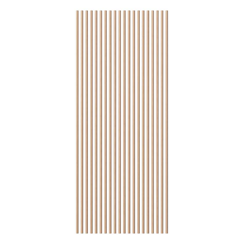 Ekena Millwork Heritage Premier Half Round 94.5 in. H x 1 in. W Slatwall Panels in Alder 20-Pack ...