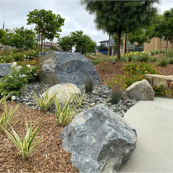 Yard Elements 25 cu. ft. Large 6 in. Drainage Rock Bulk Landscape Rock ...