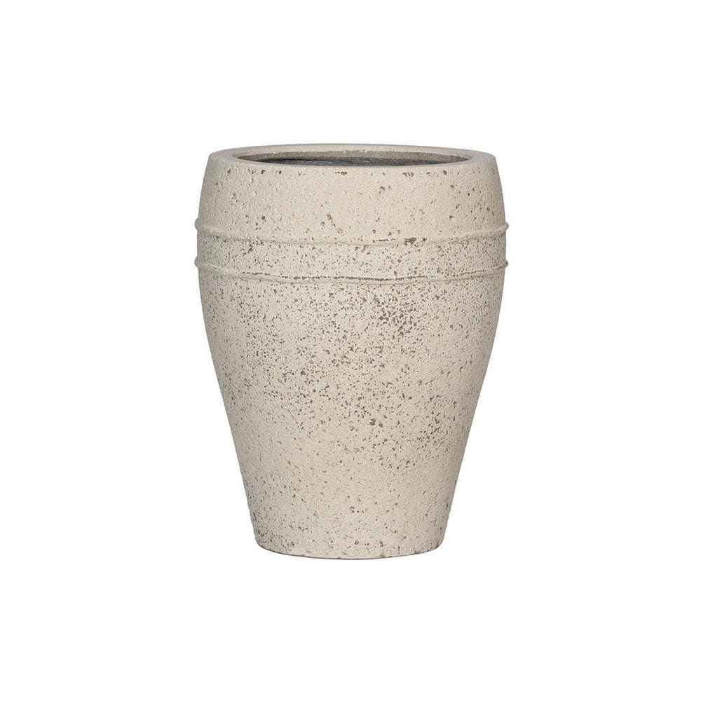 PotteryPots 19 in. H Ares M Ficonstone Mediterranean Planter Indoor/Outdoor, Chalk White ...