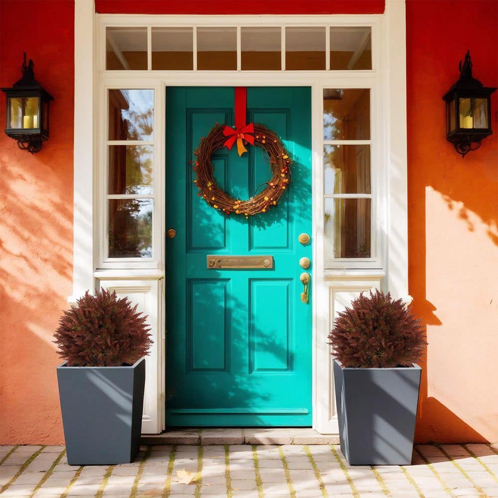 poetree 2 ft. Artificial Cedar Topiary Tree Fall Decor with Ground ...