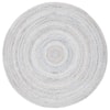 SAFAVIEH Braided Gray Gradient 10 ft. x 10 ft. Solid Color Round Area ...