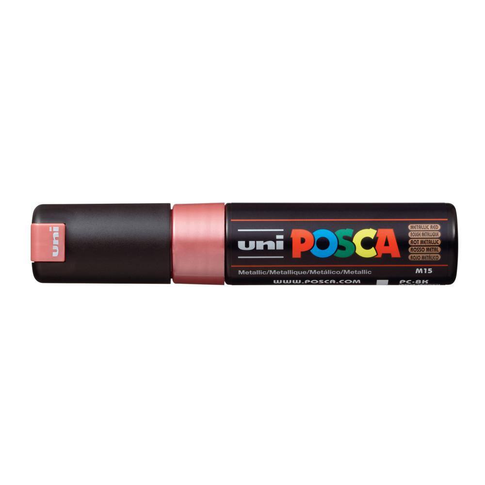 POSCA PC-8K Broad Chisel Paint Marker, Metallic Red 076943 - The Home Depot