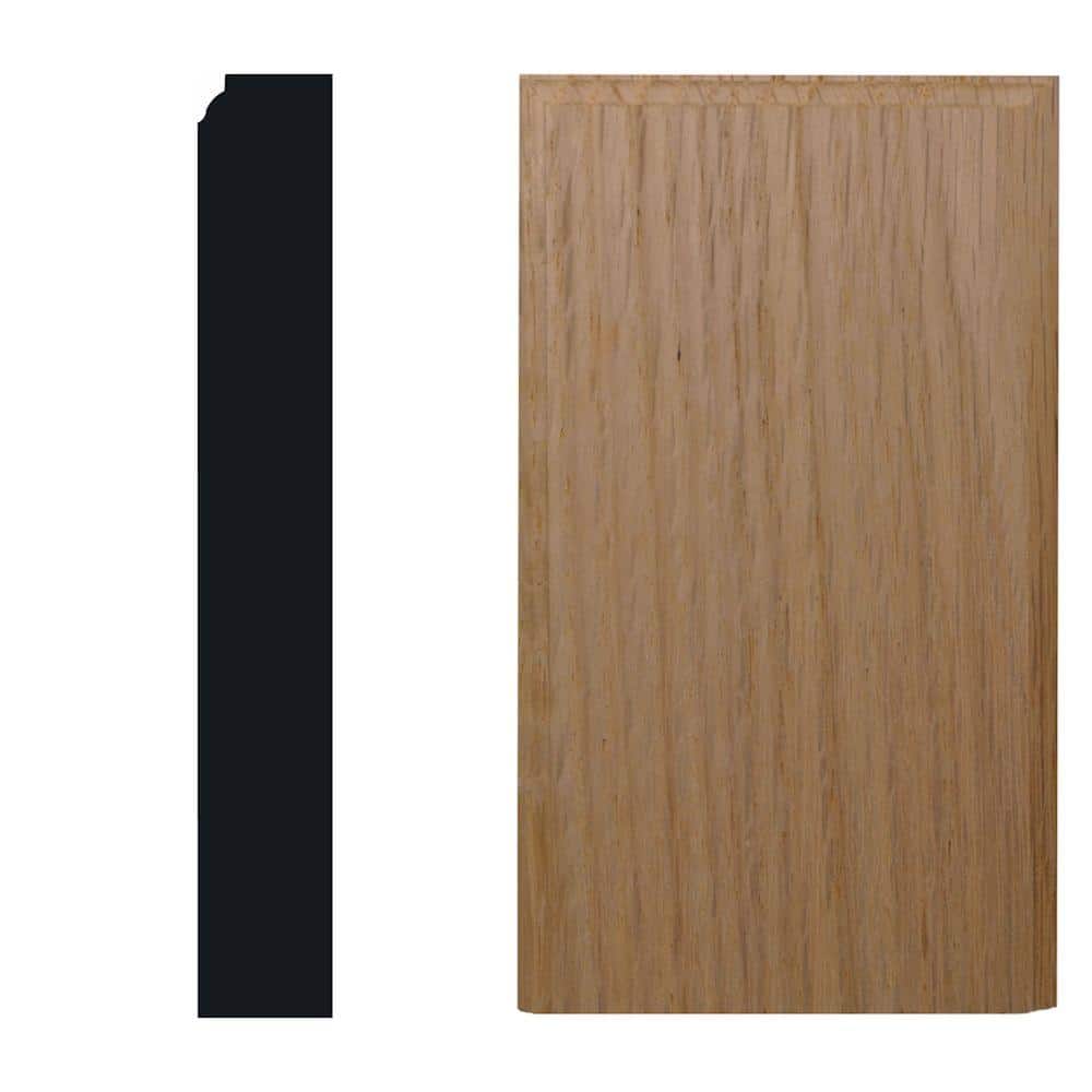 HOUSE OF FARA 7/8 in. x 3-1/2 in. x 6 in. Red Oak Block Moulding P356O ...