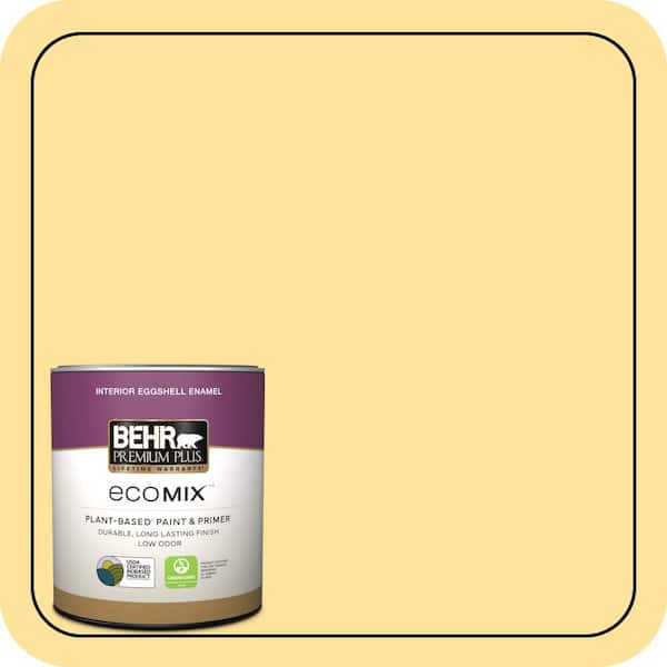 BEHR PREMIUM PLUS 1 qt. #P290-3 Roasted Corn Eggshell Enamel EcoMix ...