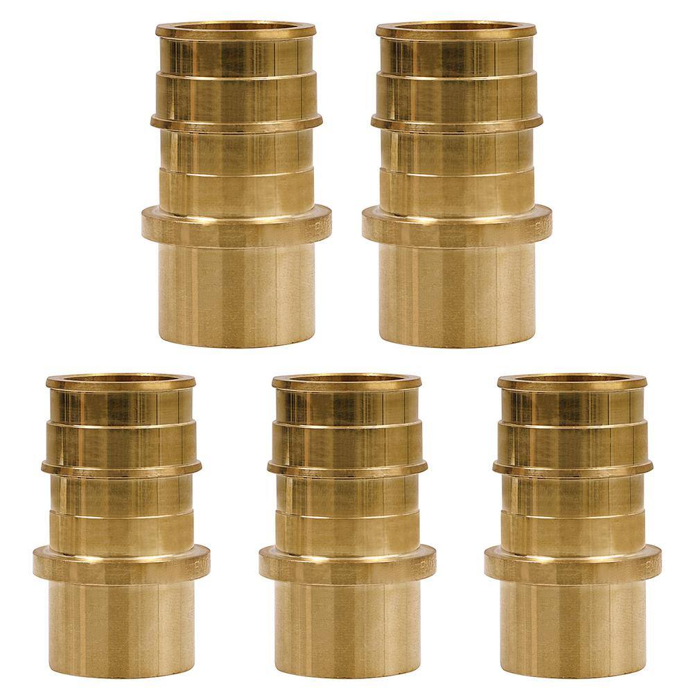 PLUMBFLEX 1 in. x 3/4 in. 90° PEX A x Female Sweat Expansion PEX Adapter, Lead Free Brass for ...