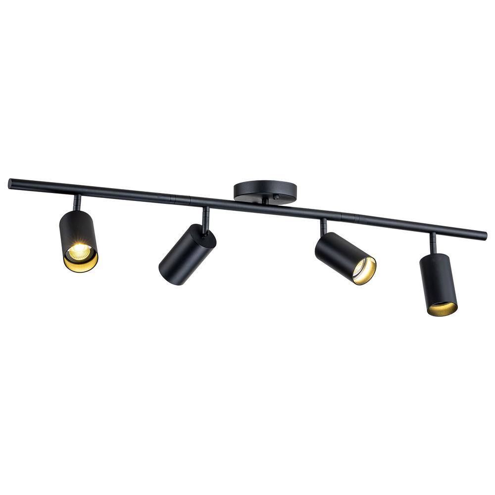 EDISLIVE Retta 3 ft. 4-Light Black GU10 Bulb Hard Wired Track Lighting ...