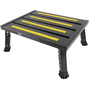 NVNOO 1.58 ft. x 1.29 ft. Aluminum Foldable Platform Step Stool, Work ...
