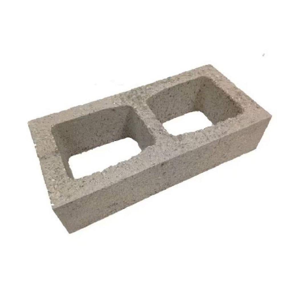Best Block 8 in. x 4 in. x 16 in. Concrete Cored Half High Block Chkoff ...